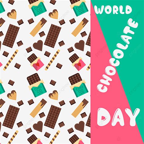 벡터 일러스트 레이 션 세계 초콜릿 하루에 대 한 투명 배경 디자인 행복 인사말 카드 편집 가능한 편집 가능 초콜릿 하루 투명 스티커 초콜릿 데이 스티커 Png
