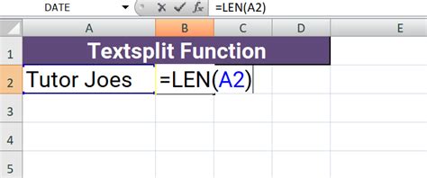 single word splitting in excel