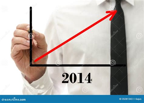 Optimistic Financial Forecast For Year 2014 Stock Image Image Of