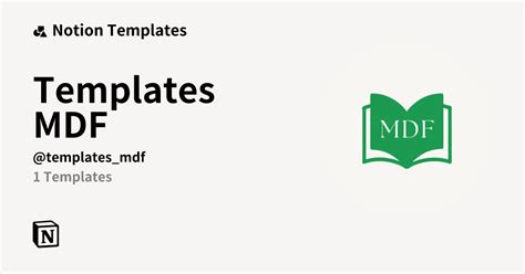 Templates MDF Template Creator Notion Marketplace