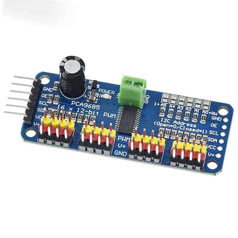 Módulo Pwm I2c Para Controle De Servo Motor 16 Canais Pca9685 Mss