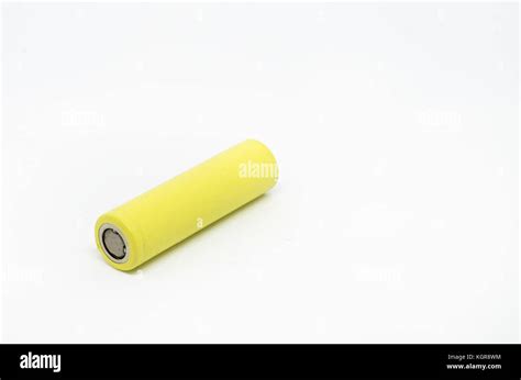 41865 lithium battery isolated on white background Stock Photo - Alamy