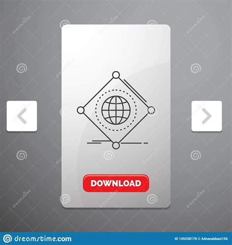 iot internet things of global line icon in carousal pagination