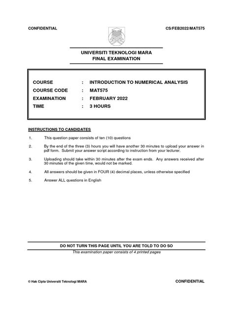 Facultycomputer Sciences And Mathematic2022session 1 Degreemat575 Pdf