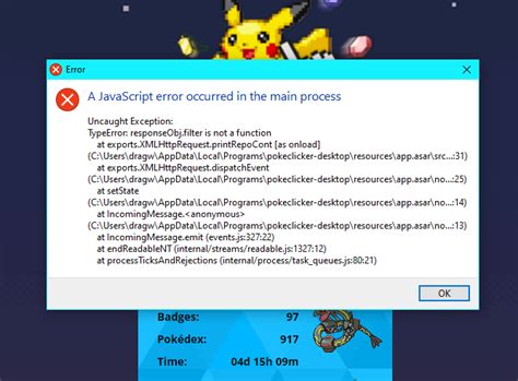 A JavaScript Error Occured In The Main Process Issue 97 Ephenia