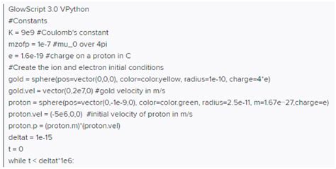 Solved The Vpython Code Below Calculates The Electric And