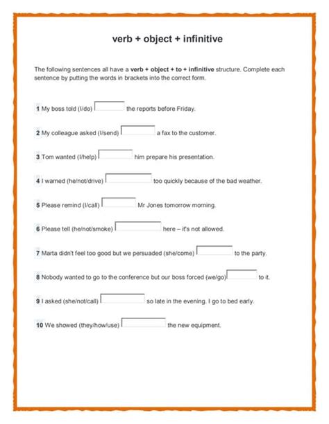 Verb Object Infinitive Pdf
