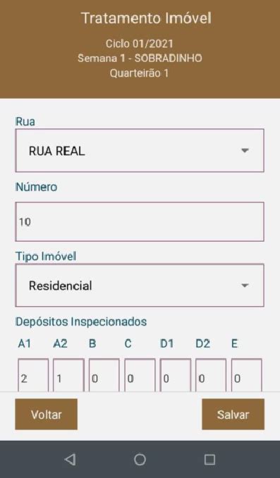 Screenshot Of The Treatment Form Implemented In The Mobile App Download Scientific Diagram