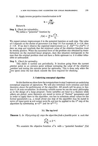 A New Polynomial Time Algorithm For Linear Programming PDF