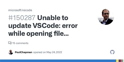 Unable To Update Vscode Error While Opening File Handle Codeadmx · Issue 150287