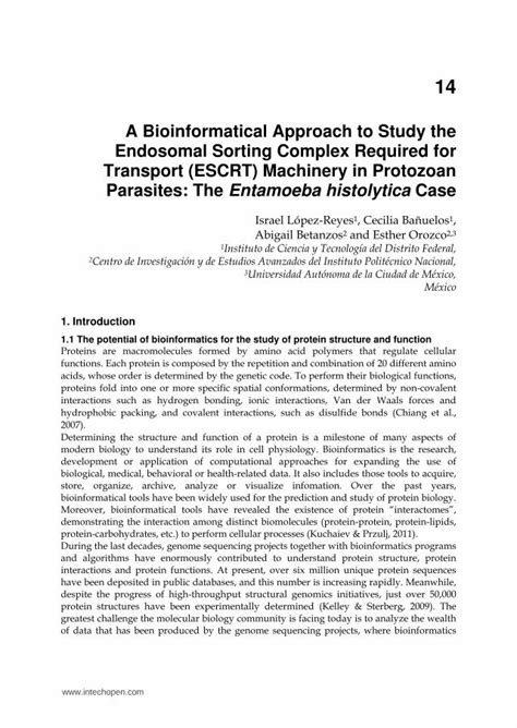Pdf A Bioinformatical Approach To Study The Endosomal Sorting Complex