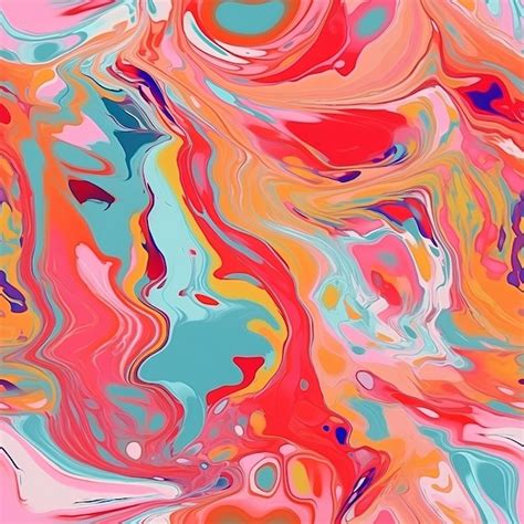 Abstract Marbling Art Realistic Liquid Motion Swirling Patterns Premium Ai Generated Image
