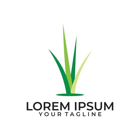 Premium Vector Grass Logo Vector Design Template
