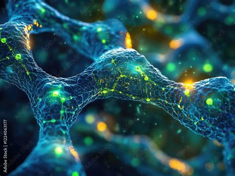 Glowing Neural Network Human Brain Synapse Nerve Signal Connections