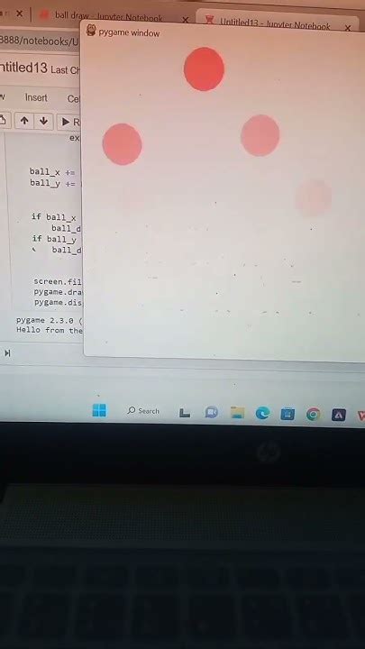 simple ball draw using pygame python programming youtube