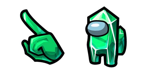 Among Us Green Emerald Character курсор пак Custom Cursor