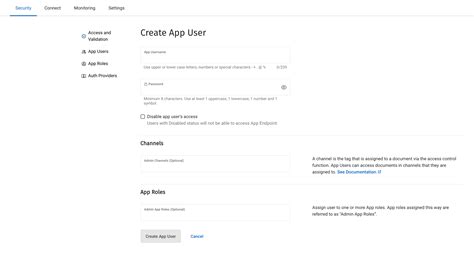 Create App Users Couchbase Docs