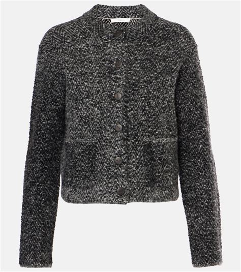 Wool Blend Cardigan In Black Vince Mytheresa