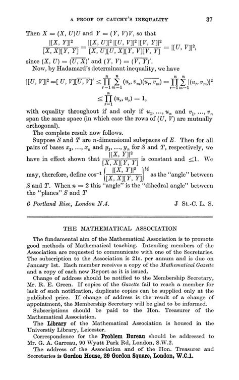 The Mathematical Association The Mathematical Gazette Cambridge Core