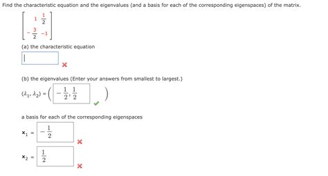 Solved Find The Characteristic Equation And The Eigenvalues