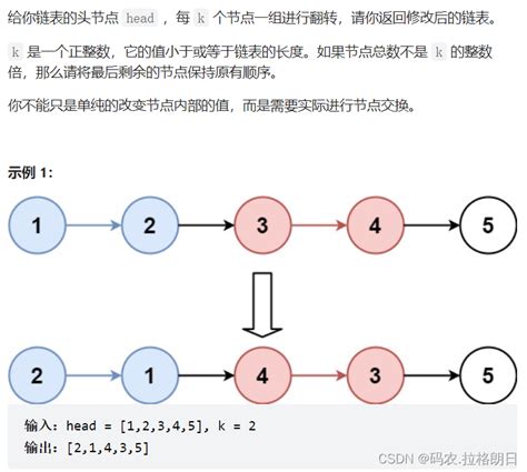 day4 困难篇 k 个一组翻转链表 csdn博客