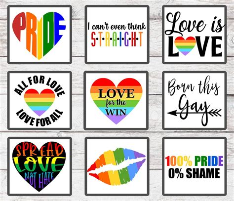 Sticker Pdf Png Dxf Eps Vector Cut File For Cricut Lgbtq Rainbow Flag