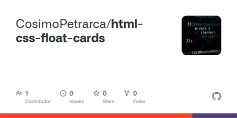 GitHub CosimoPetrarca Html Css Float Cards GitHub CosimoPetrarca Html Css Float Cards