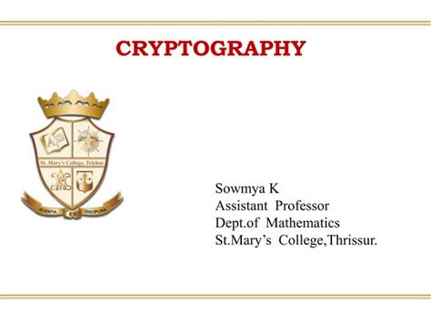 Mathematics Cryptography Pptx