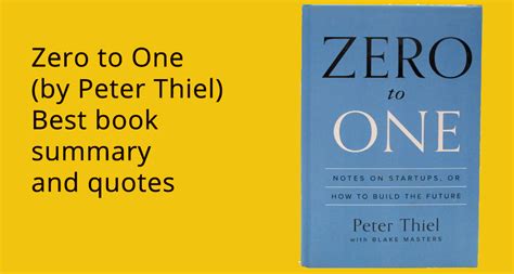Zero To One Book Summary And Quotes Techmed