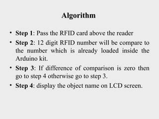 RFID Based Object Detection PPT