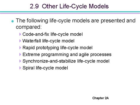 Software Engineering CHAPTER SOFTWARE LIFE CYCLE MODELS
