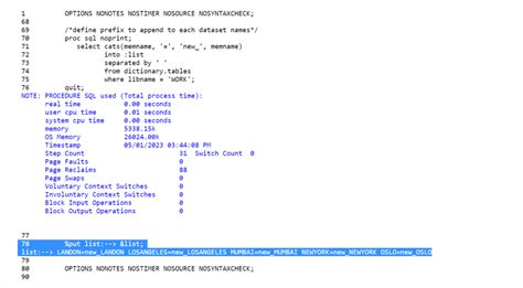 how to rename all datasets in sas add prefix suffix to dataset names