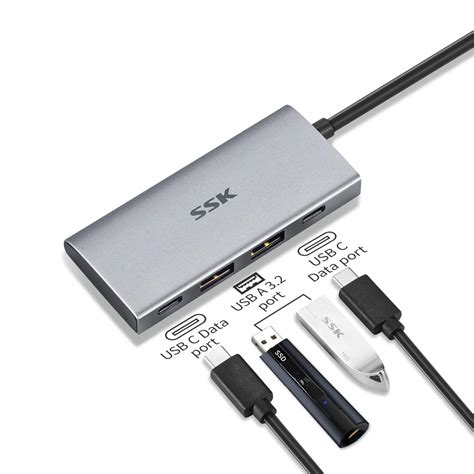 Ssk Usb C Gbps Hub In Superspeed Usb Gbps Type C Multiport Adapter With Usb C Usb A