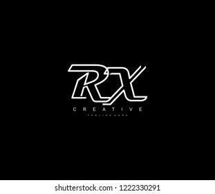 Creative Design Letter Rx Linked Vector Stock Vector (Royalty Free ...