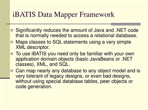 Ppt Ibatis Framework Powerpoint Presentation Free Download Id3722011