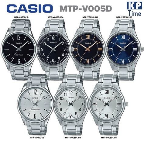 Casio นาฬิกาข้อมือผู้ชาย สายสแตนเลส รุ่น Mtp V005 ของแท้ประกันศูนย์ Cmg Shopee Thailand