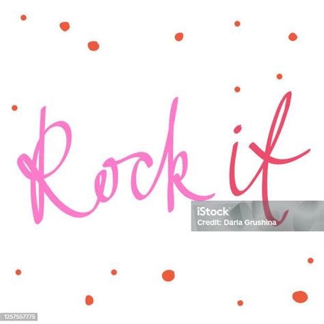 락 그것 만화 일러스트 패션 문구 귀여운 트렌디 한 스타일 디자인 글꼴 빈티지 벡터 손 그린 일러스트 벡터 로고 아이콘입니다 개념에 대한 스톡 벡터 아트 및 기타 이미지