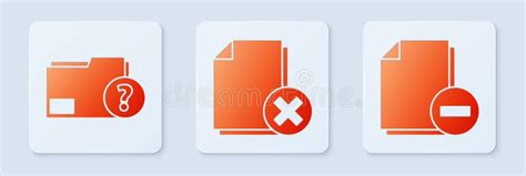 Set Delete File Document Unknown Document Folder And Document With