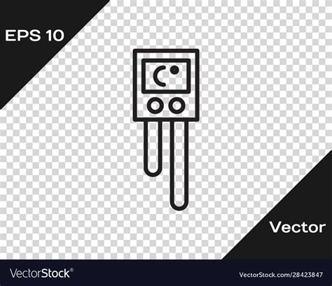 Black Line Temperature And Humidity Sensor Icon Vector Image