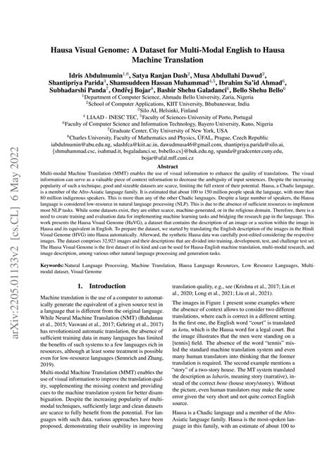 Solution Hausa Visual Genome A Dataset For Multi Lingua Studypool