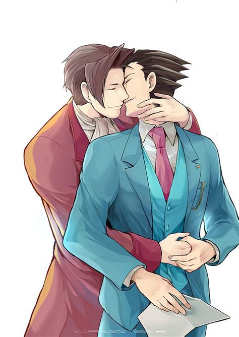 Ace Attorney Miles Edgeworth X Phoenix Wright Wrightworth Phoenix Wright Ace Attorneys