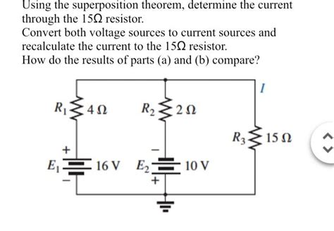 Solved Using The Superposition Theorem Determine The