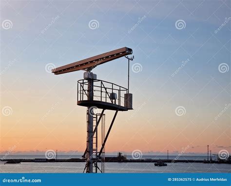 Rotating Phased Array Antenna For Marine Radar Stock Image 285362575