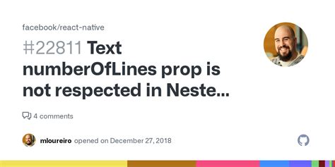 Text NumberOfLines Prop Is Not Respected In Nested Text Issue 22811