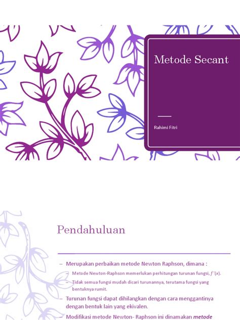 Metode Secant Pdf