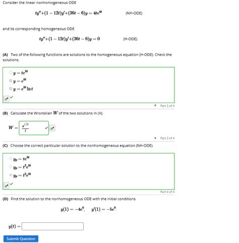 Consider The Linear Nonhomogeneous