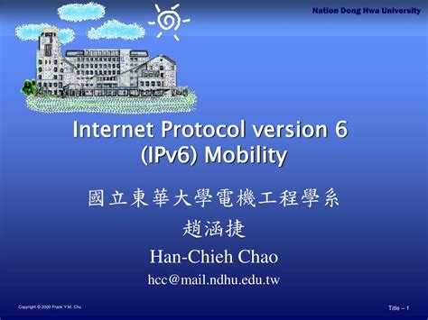 Ppt Internet Protocol Version 6 Ipv6 Mobility Powerpoint