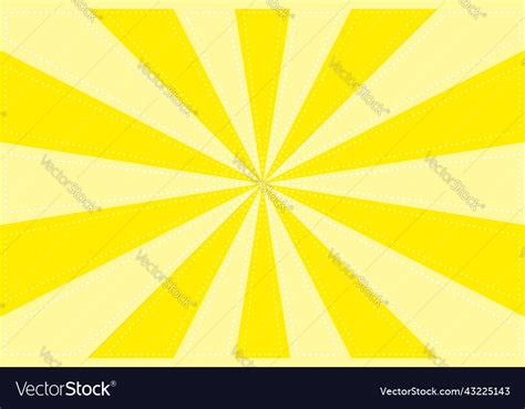 Yellow Sunburst Pattern Background Ray Radial Vector Image