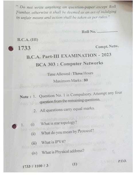 Computer Network Bca Final Year Pdf