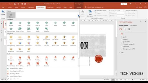 How To Apply Animation Using Ms Power Point Tech Veggies Youtube